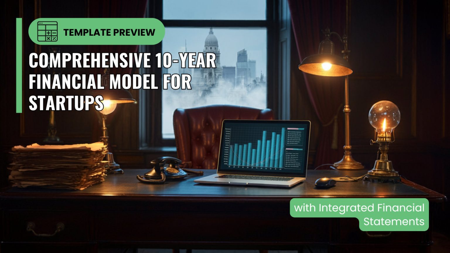 10-Year Financial Forecast Model for Startups with P&L, Cash Flow ...