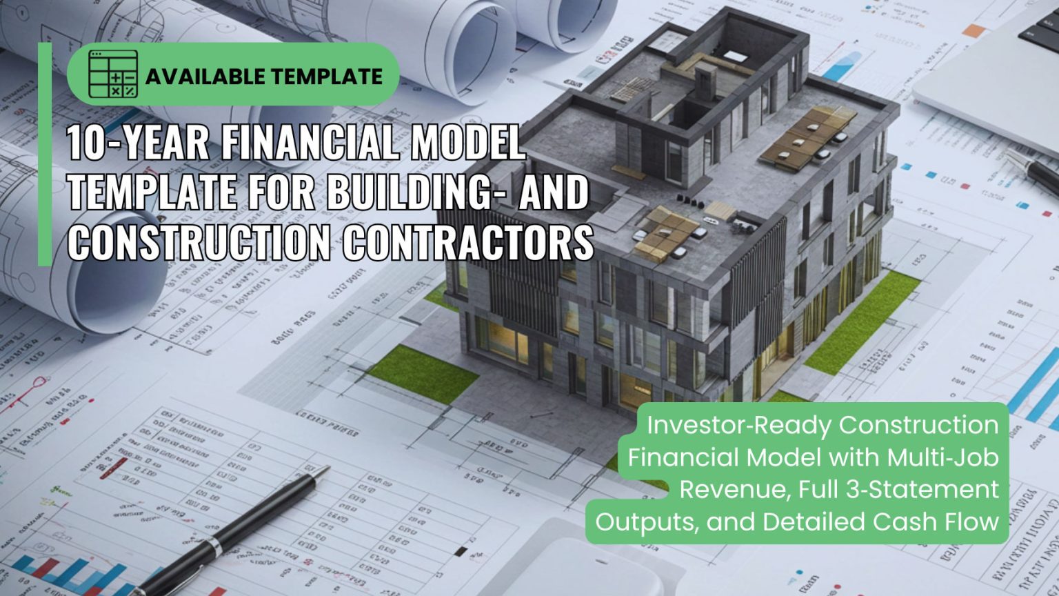 Construction Financial Model Excel with 10-Year Projections | BFM